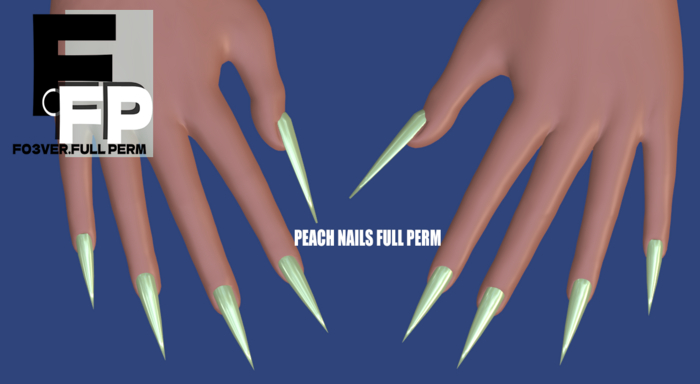 Second Life Marketplace - FO3VER & PERM/ STILLETO FULL PERM PEACH NAILS UNPACKER